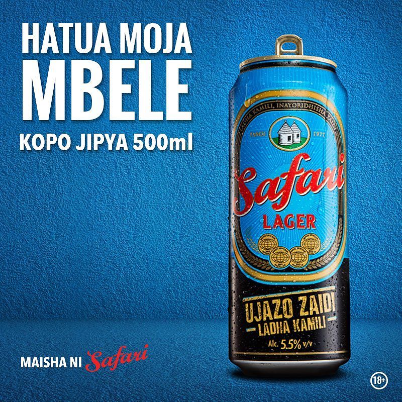 Safari Lager kuliteka soko na bia mpya ya kopo yenye ujazo wa 500ml ...