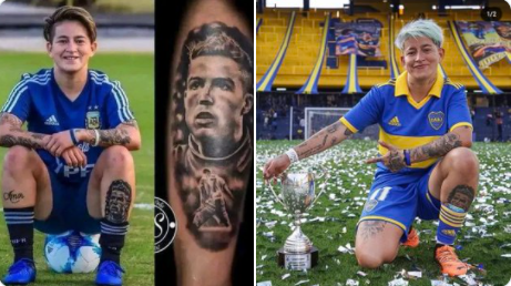 Straika wa Argentina, Yamila Rodriguez na tattoo ya Cristiano Ronaldo ...